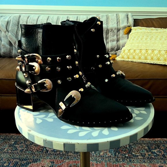 Ivy Kirzhner | Shoes | Womens Ivy Kirzhner Black Leather Boots With ...